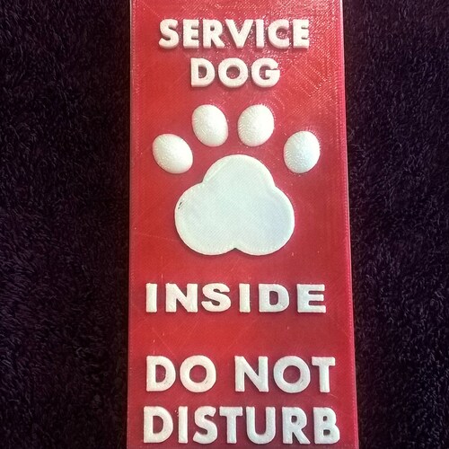 Service Dog Inside Door Hanger - Etsy