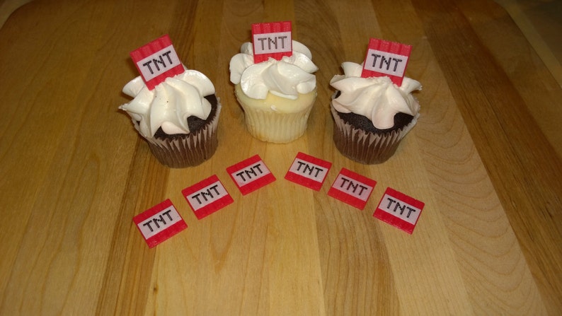 Miner Inspired MC Dynamite Cupcake Toppers - Etsy
