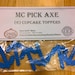 Minecraft Inspired MC P-axe Cupcake Toppers - Etsy