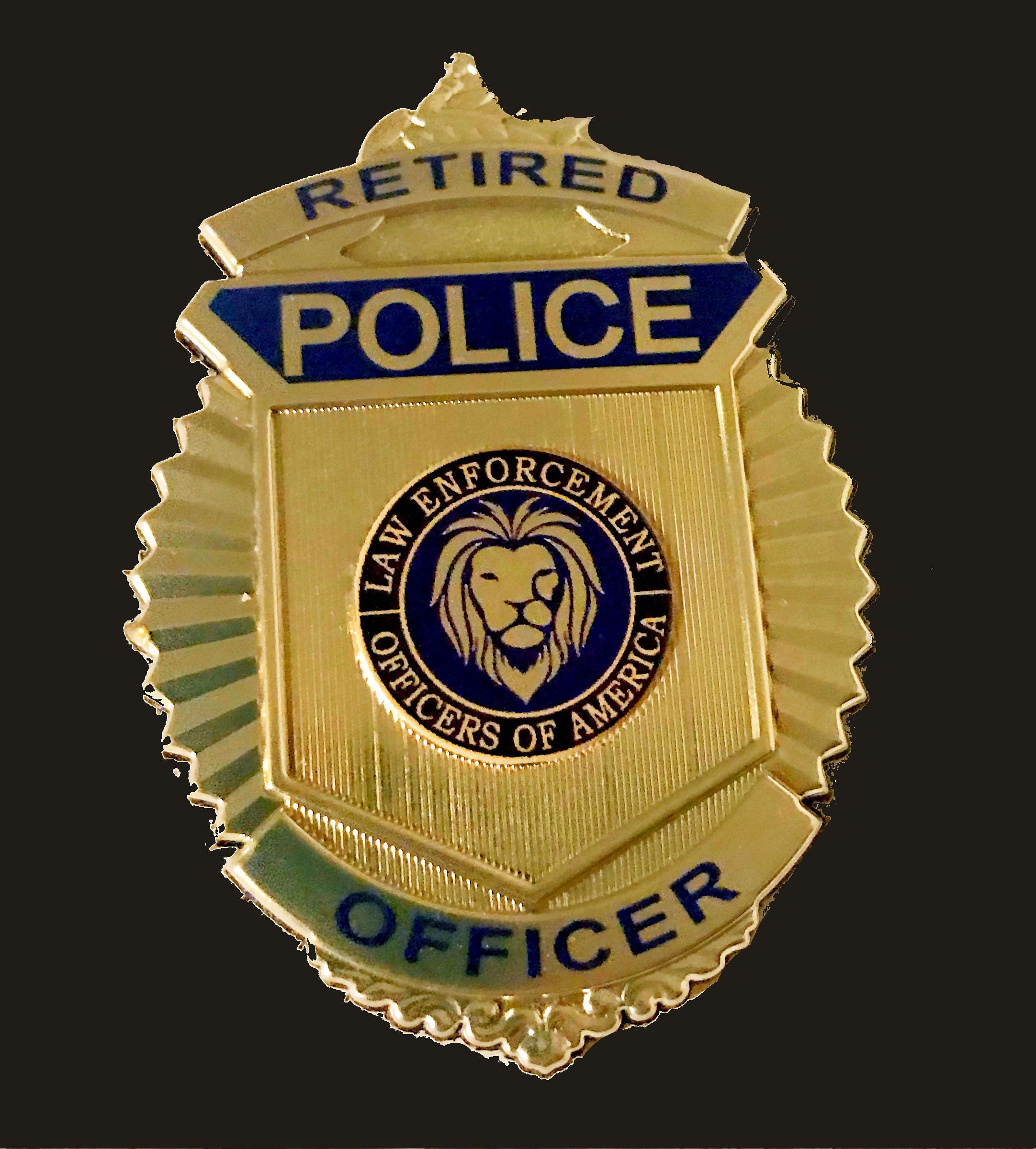 Placa de oficial de policía retirado flexbadge con sello de agentes de ...
