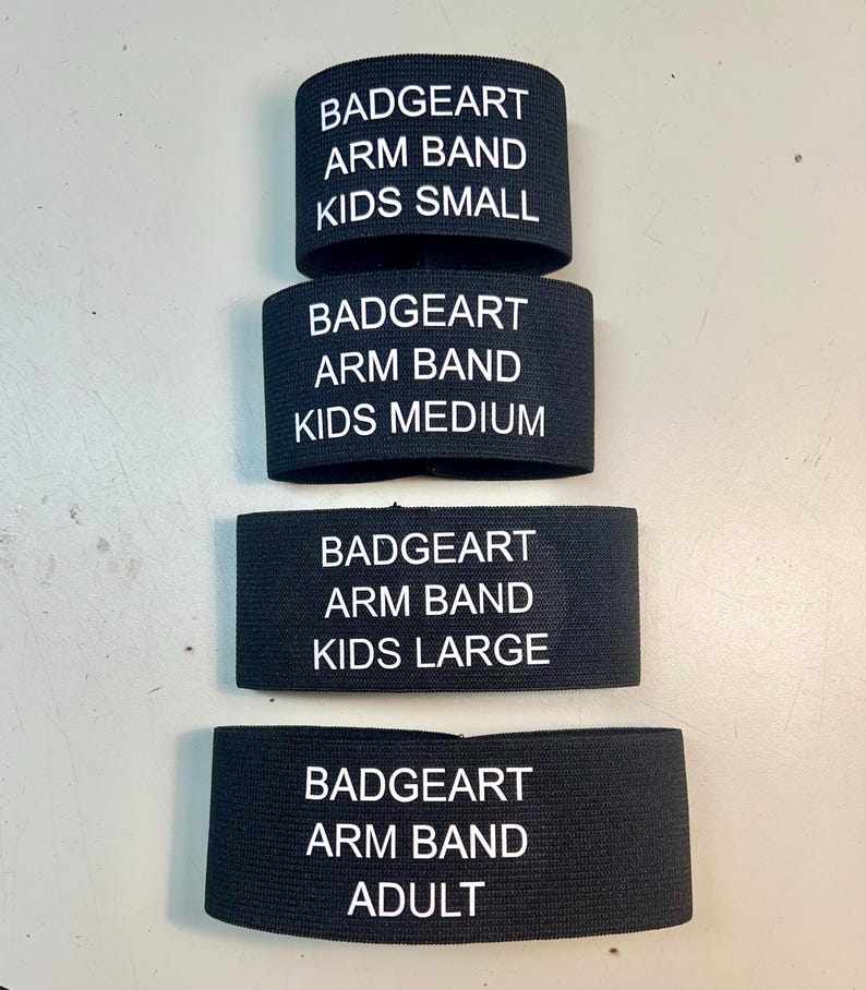6 Personalized Black Arm Sport or Mourning Band Brassard for Adults and ...