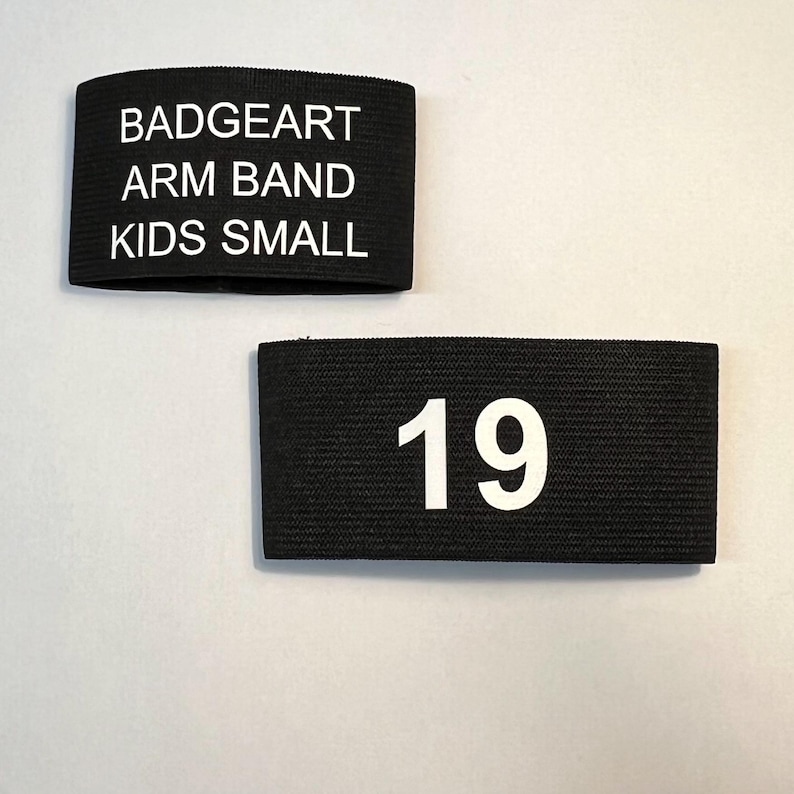 6 Personalized Black Arm Sport or Mourning Band Brassard for Adults and ...