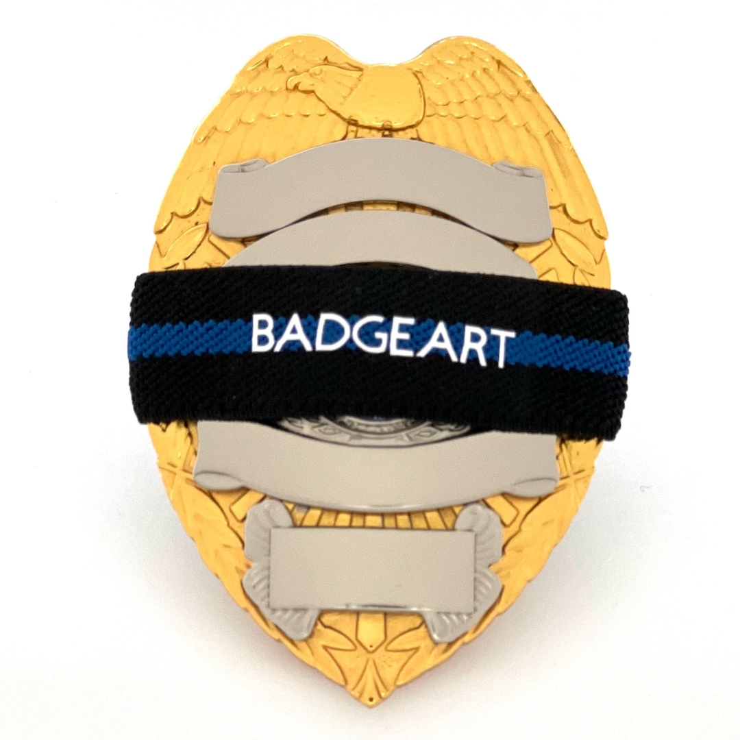 Badgeart 3/4 Inch Ten Thin Blue Line Personalized Black Mourning Bands ...