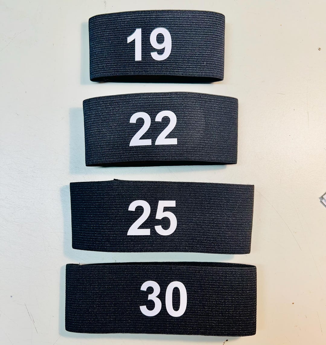 6 Personalized Black Arm Sport or Mourning Band Brassard for Adults and ...