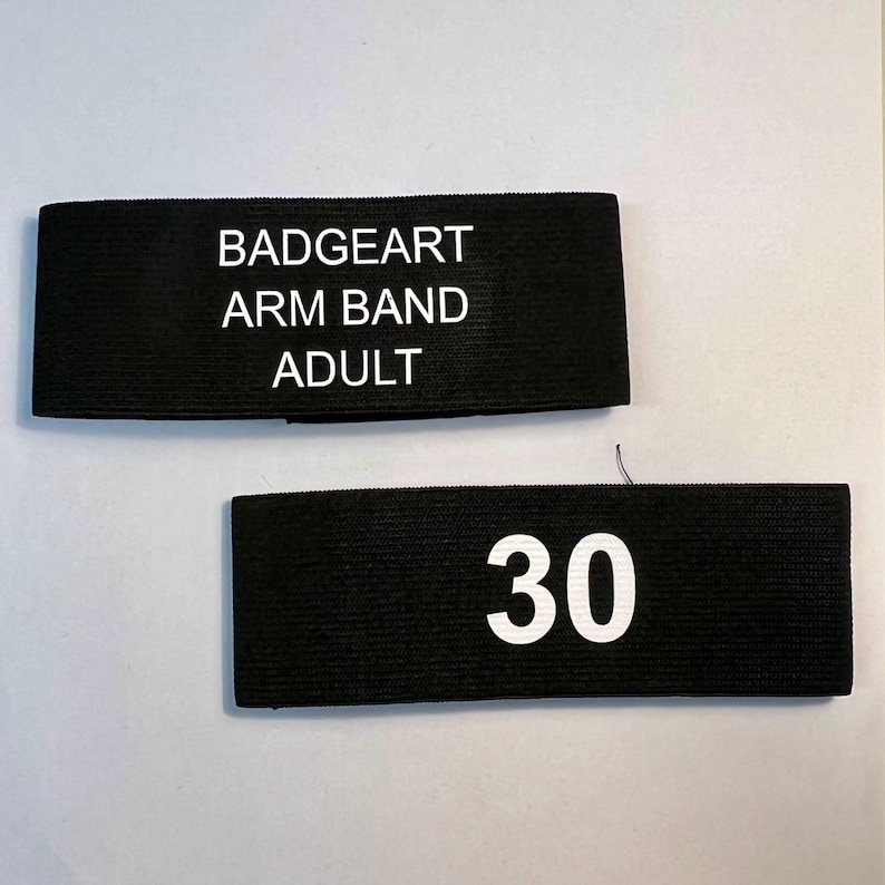 6 Personalized Black Arm Sport or Mourning Band Brassard for Adults and ...