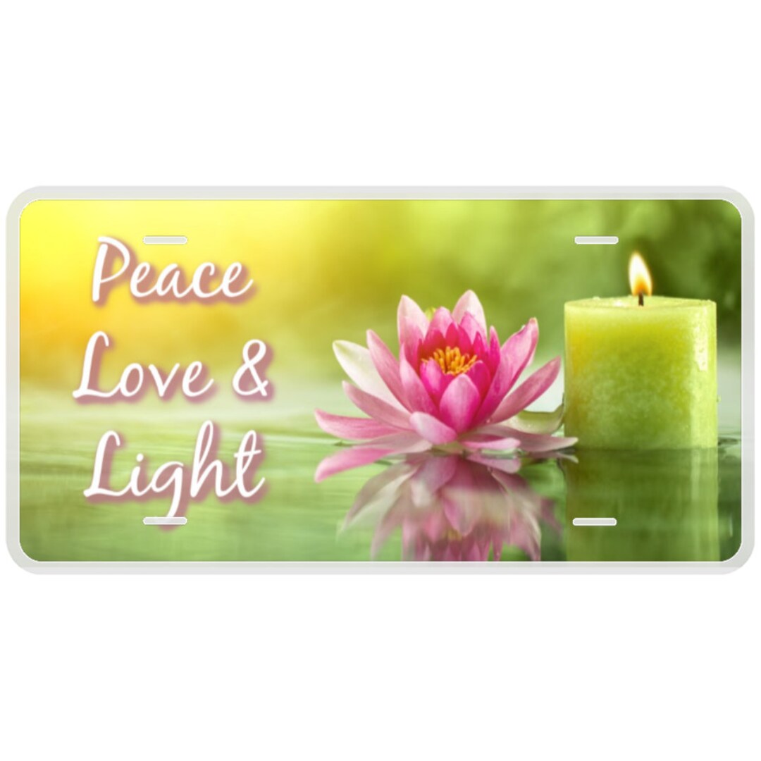 Lotus Car Tag, License Plate, Vanity Plate, Yoga Gift, Spiritual Car ...