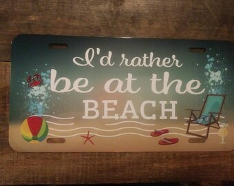 Beach License Plate - Etsy