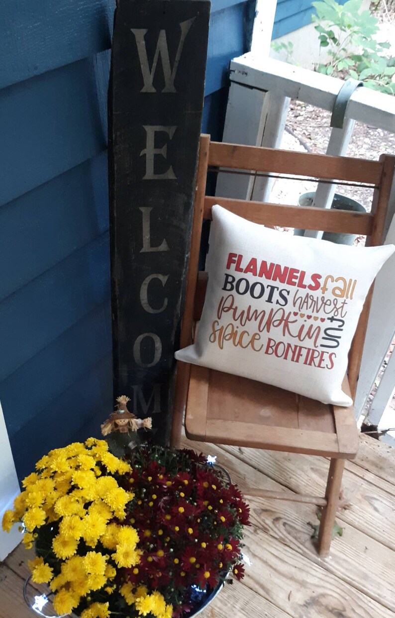 Fall Pillow Covers 16x16 Linen zippered pillow sham natural | Etsy
