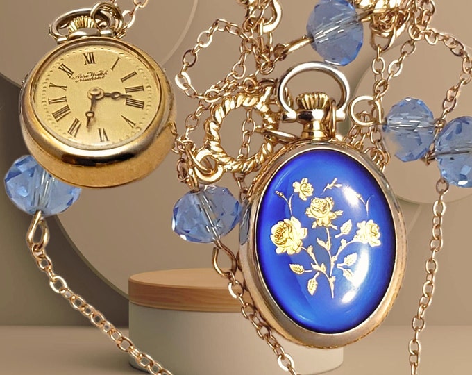 Vintage 60s Swiss Aero Watch Neuchatel Pendant Watch Necklace, Gold ...