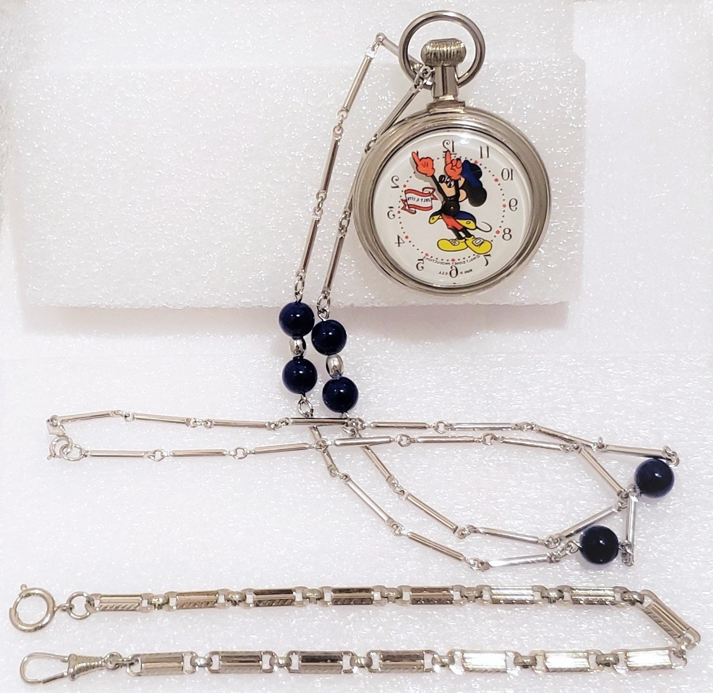 Vintage 70's MICKEY MOUSE Walt Disney USA Pocket Stop Watch ...