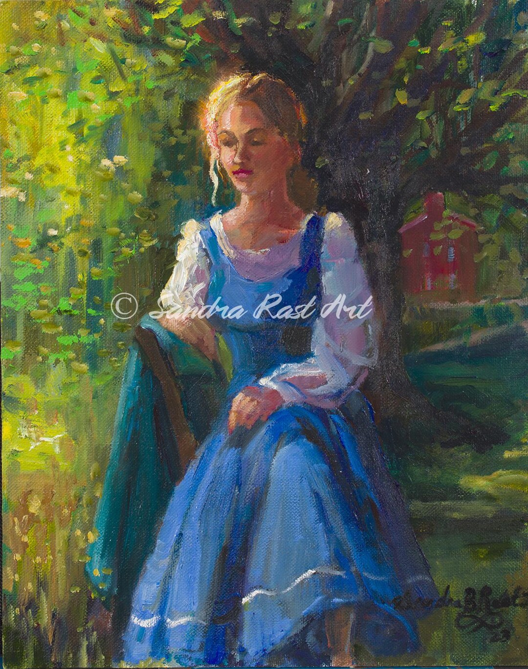 Lady in Blue / Fine Art / Painting / Home Decor - Etsy
