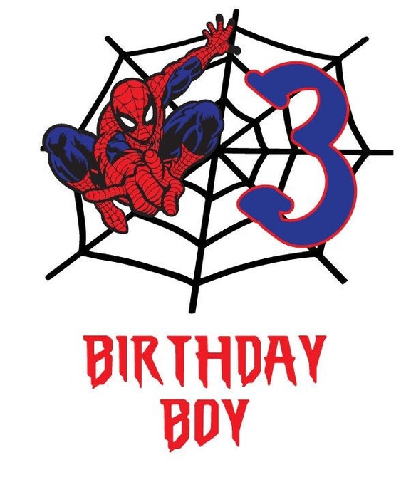 Spidey 3rd Birthday .png Instant Download for Shirt Transfers | Etsy