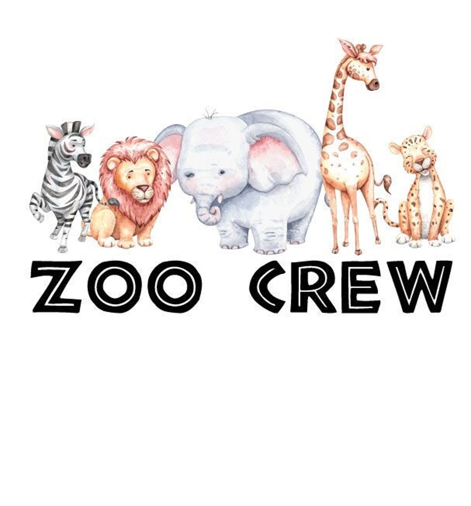 Zoo Crew Animals .png Instant Download for Shirt Transfers - Etsy
