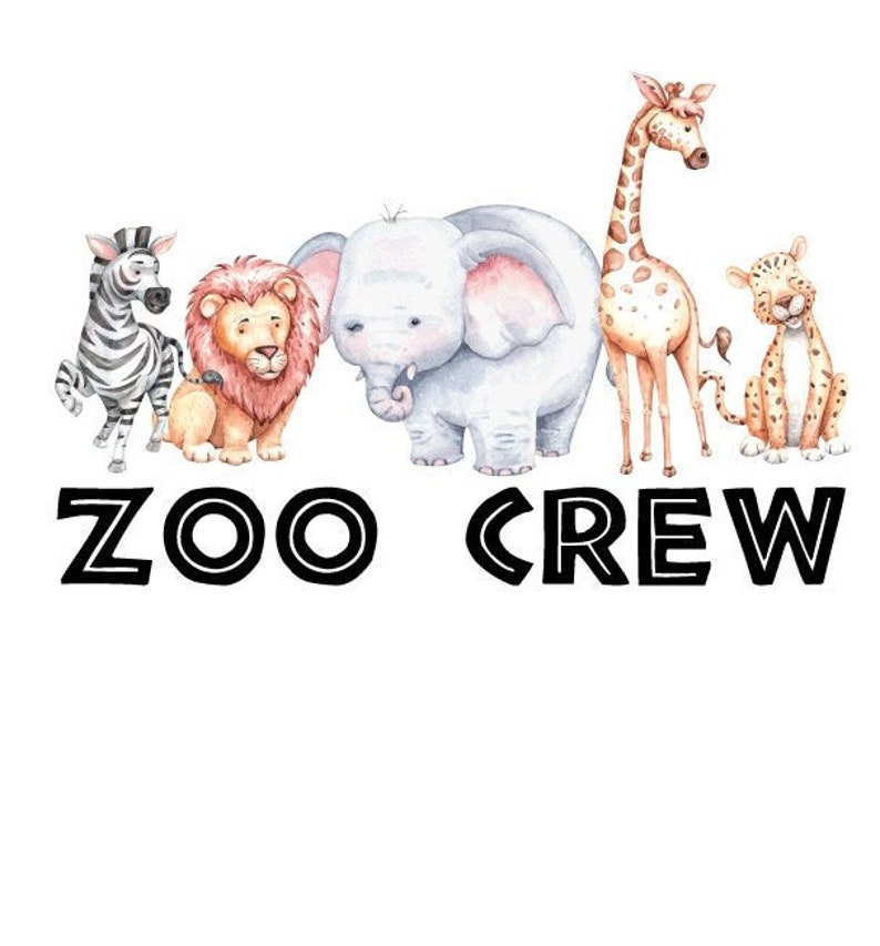 Zoo Crew Animals .png Instant Download for Shirt Transfers - Etsy