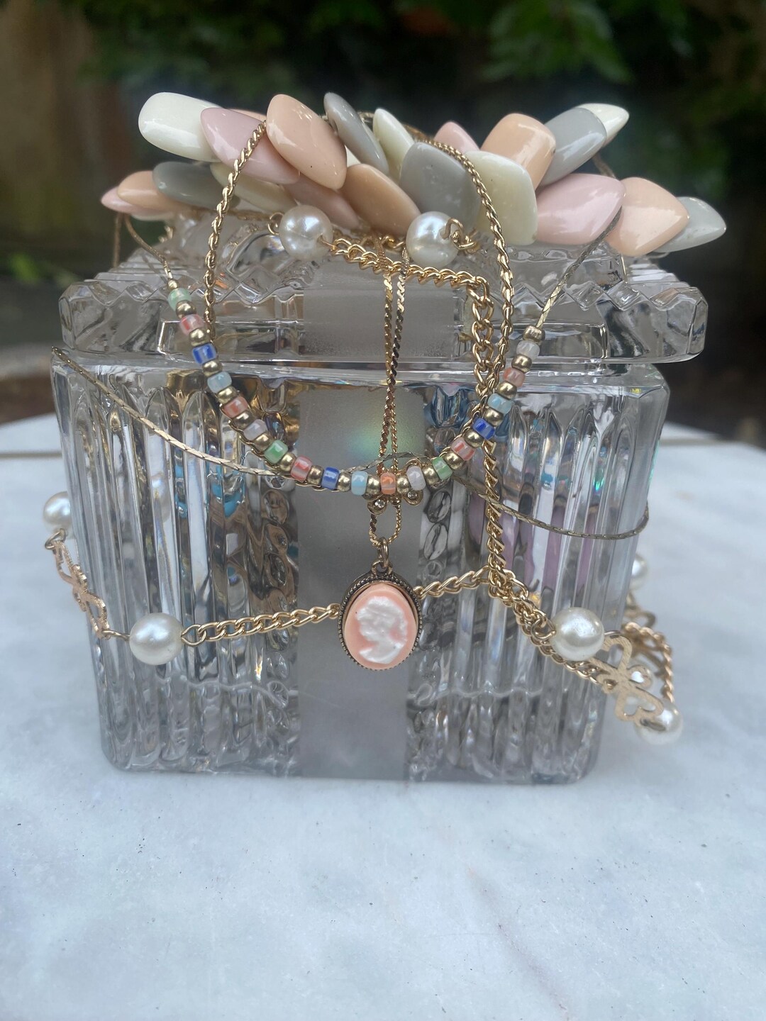 Jewelry Jar Coquette Girly Jewelry in Crystal Jar With Lid Present - Etsy