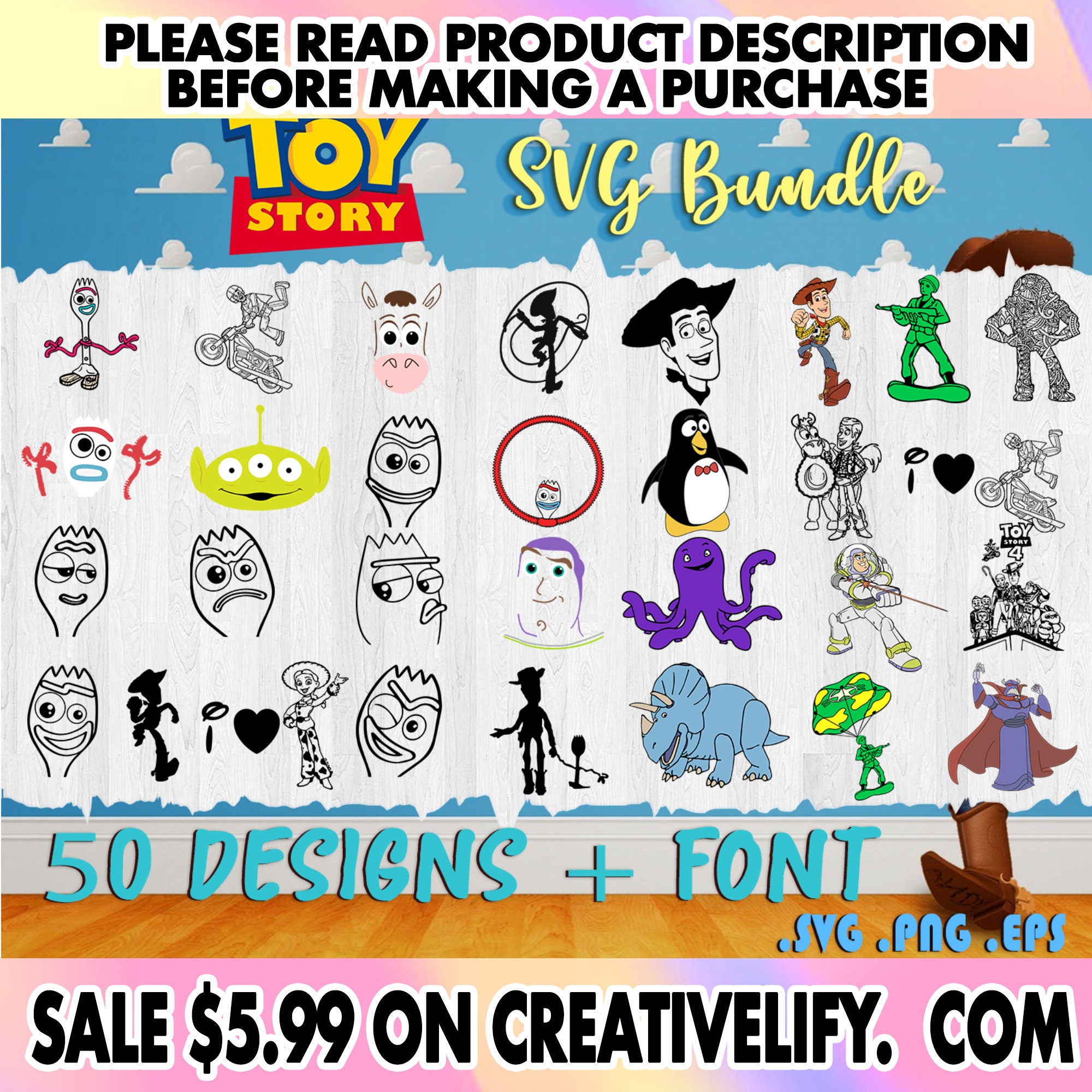 50 Designs Toy Story FONT SVG, Toy Story BUNDLE, Toy Story Alphabet Svg ...