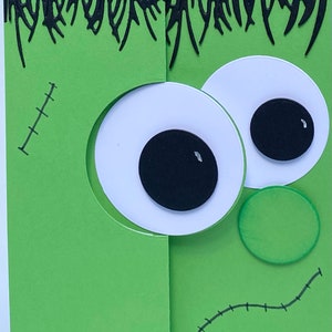 3D Frankenstein Halloween Card: Handmade Halloween Birthday Card - Etsy