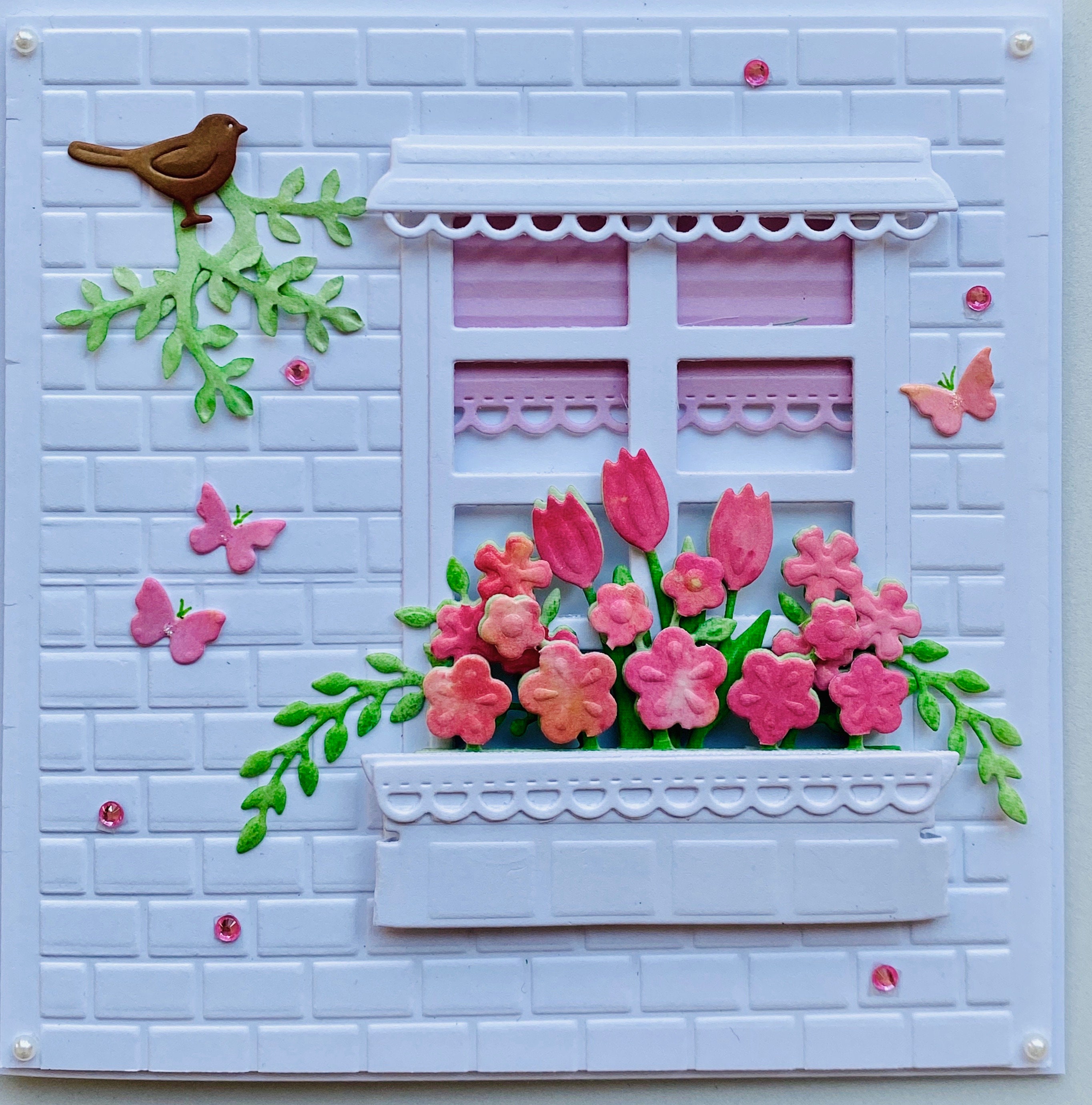 3D Spring Window All Occasion Card Handmade Luxury - Etsy Canada