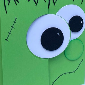 3D Frankenstein Halloween Card: Handmade Halloween Birthday Card - Etsy