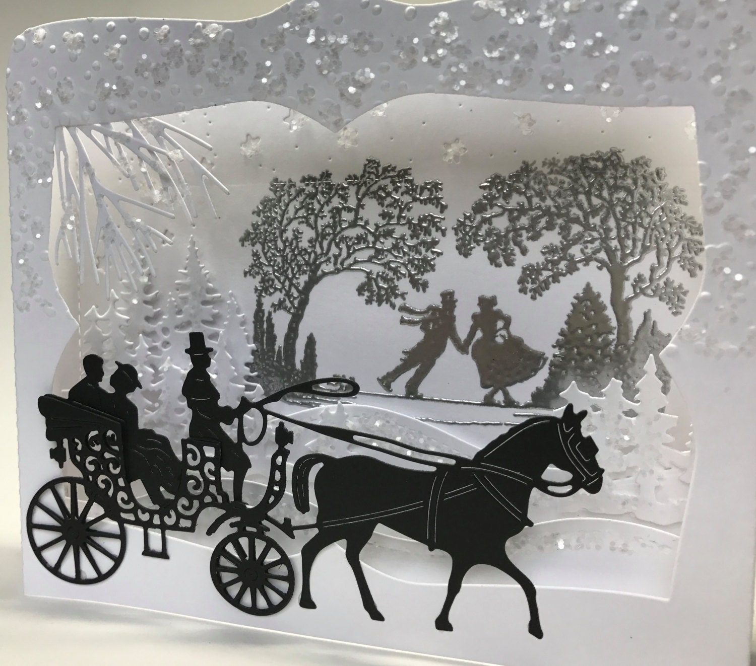 Unique 3D Vintage Horse and Carriage Box Card Hand Made - Etsy