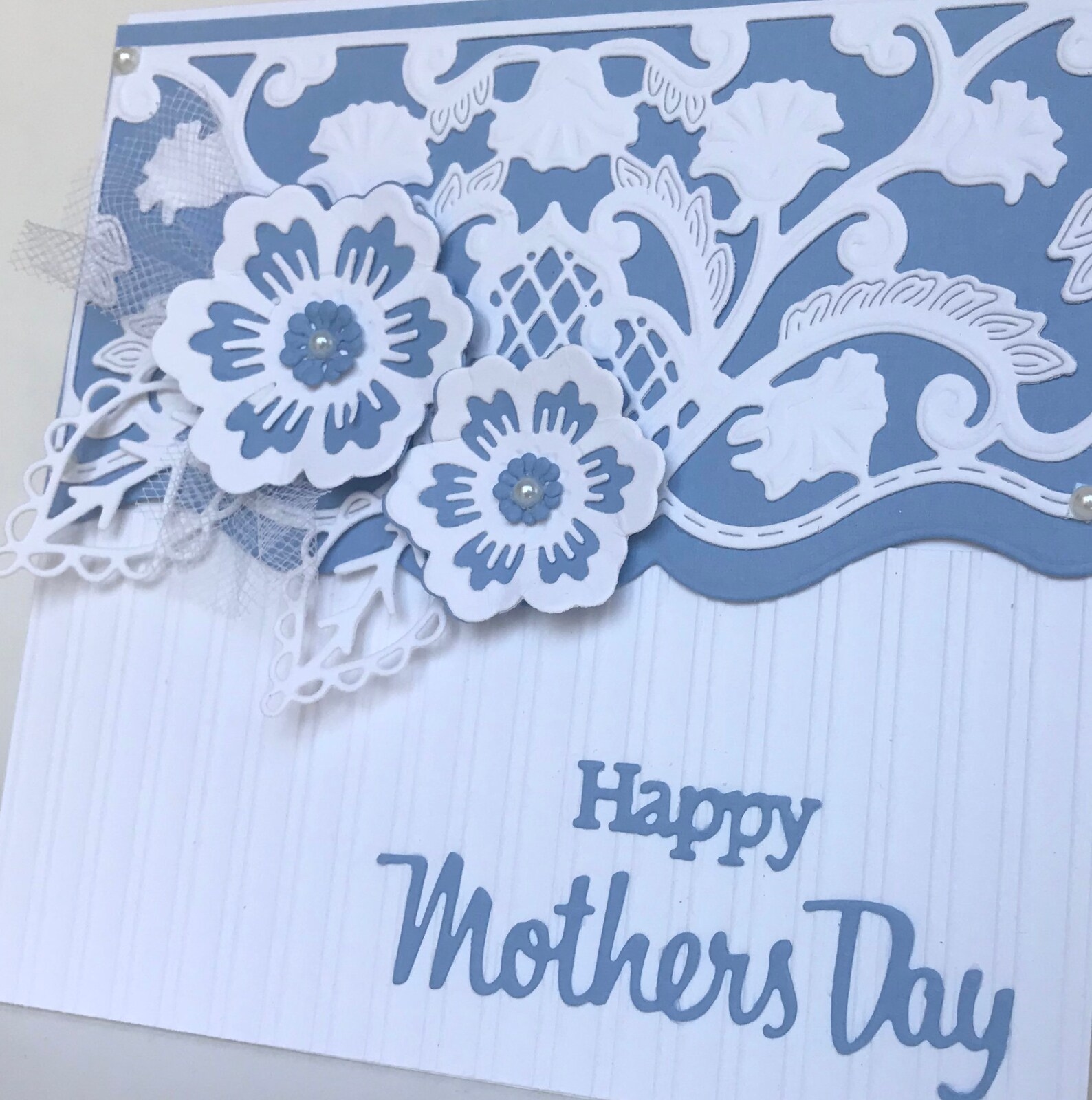3D Floral Mother's Day Card: Handmade Embossed Paper Card - Etsy