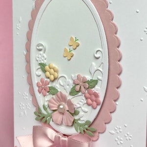 Handmade 3D Flower Card: Embossed Floral Design, All Occasion Card - Etsy