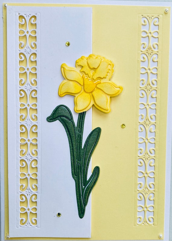 3D Daffodil All Occasion Card Handmade Luxury | Etsy