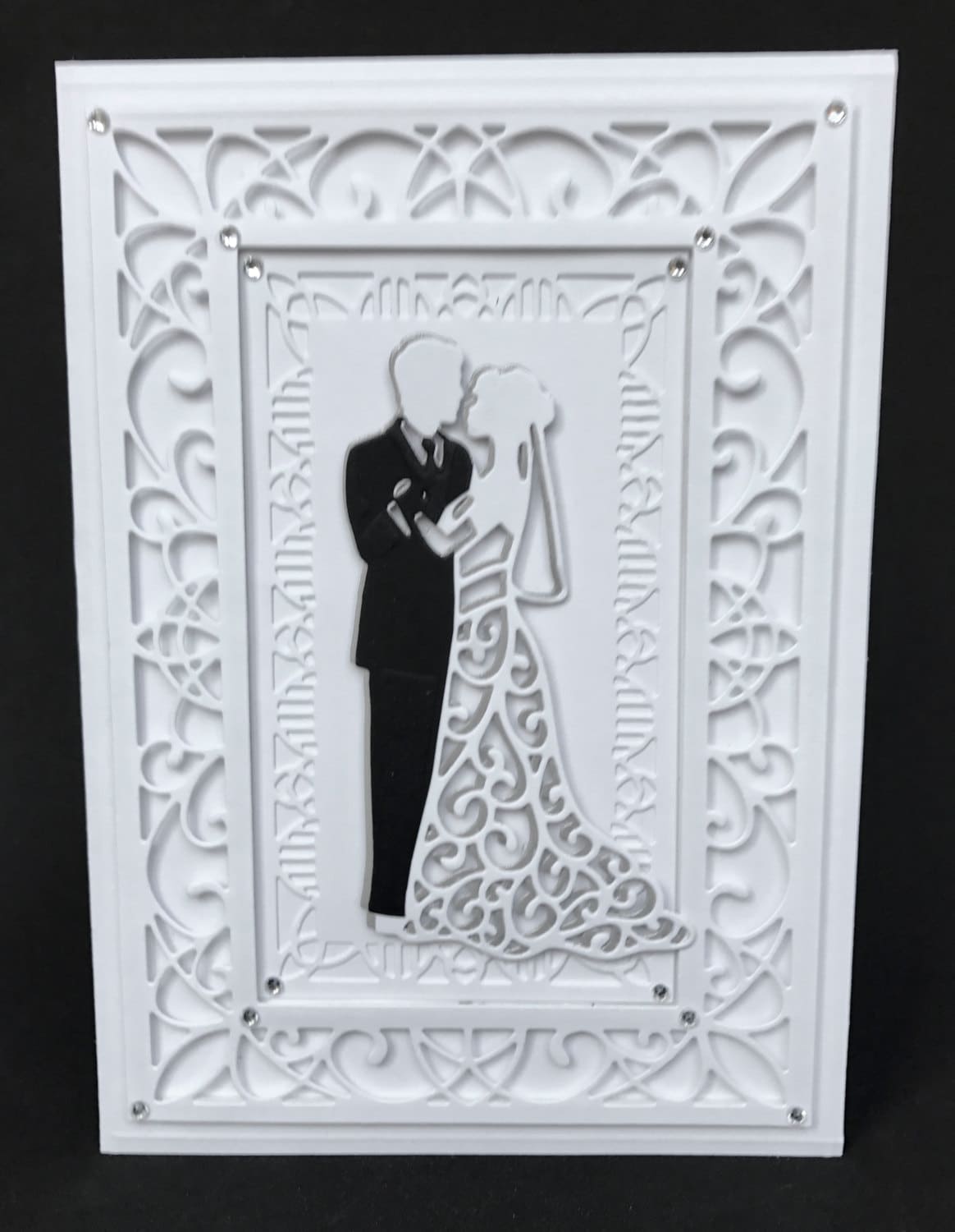 Luxury 3D White Wedding Card Handmade Card Unique Wedding | Etsy