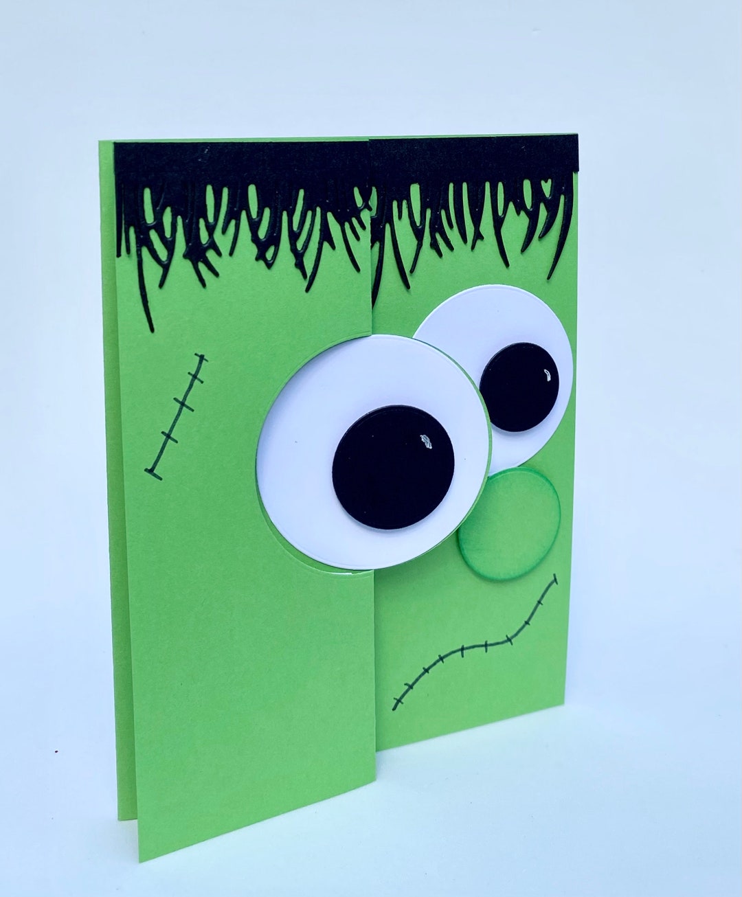 3D Frankenstein Halloween Card: Handmade Halloween Birthday Card - Etsy