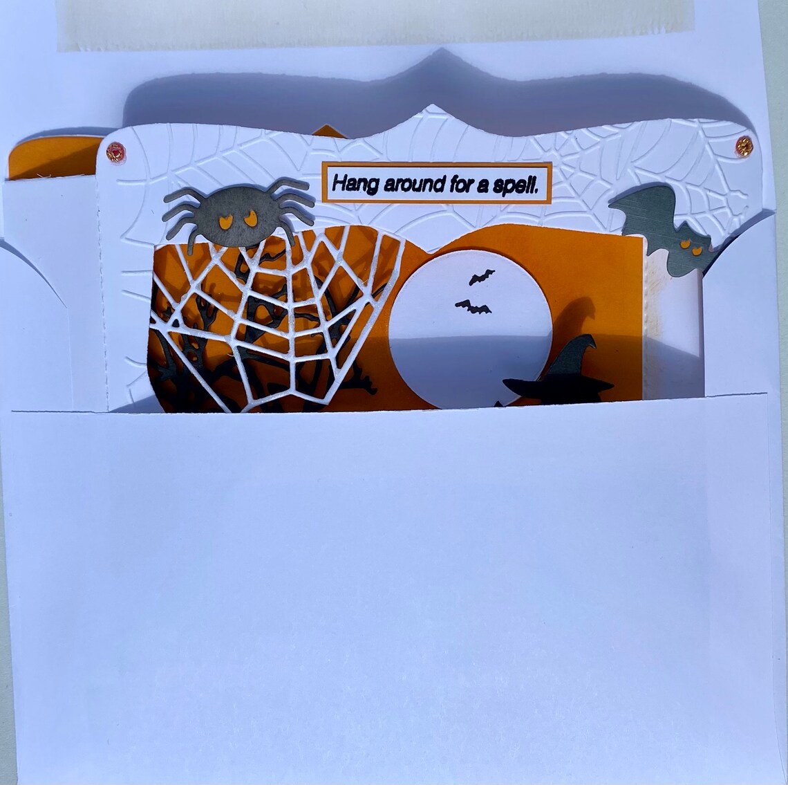 3D Witch Halloween Card: Handmade Halloween Diorama Box Card - Etsy