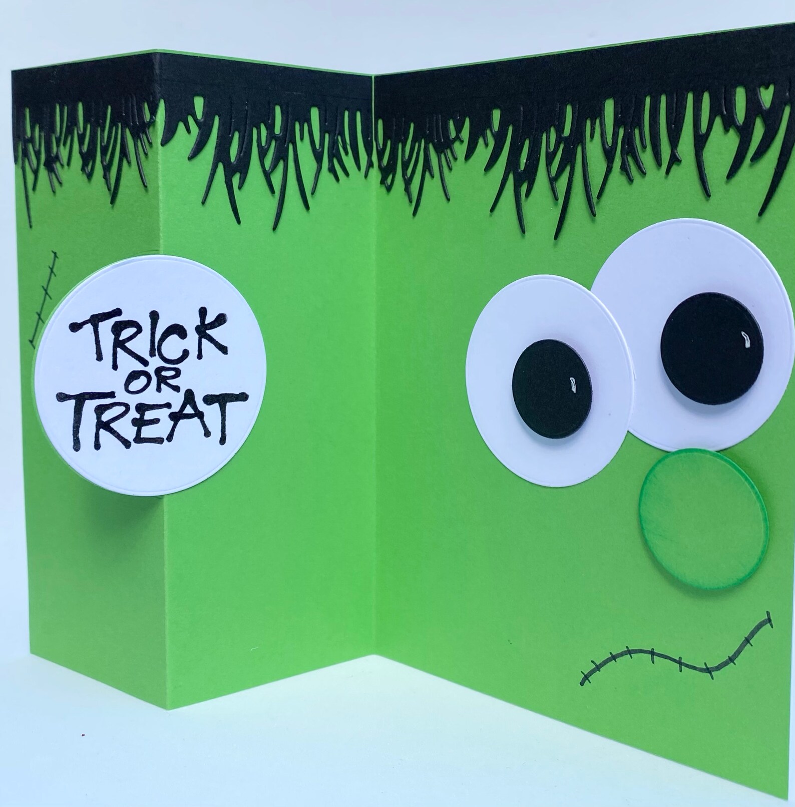 3D Frankenstein Halloween Card: Handmade Halloween Birthday Card - Etsy