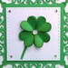 Shamrock 3D Card, Handmade Card, 3D Card, St. Patrick's Day Card, Hand ...