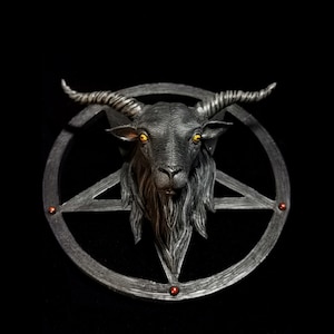 Sigil of Baphomet - Goat Head Pentagram Wall Sculpture - Etsy