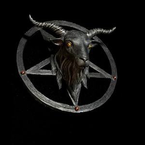 Sigil of Baphomet - Goat Head Pentagram Wall Sculpture - Etsy