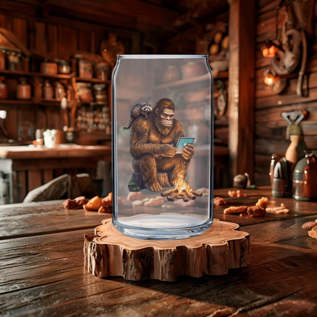 Bigfoot Beer Glass Sasquatch Novelty Beer Lover Gift Quirky Camping ...