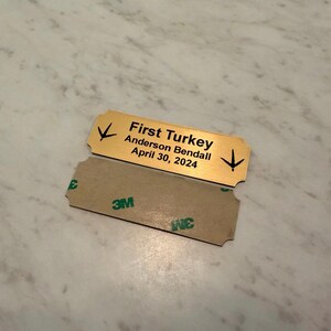Custom Engraved Turkey Plaque: Trophy Mount Name Plate - Etsy