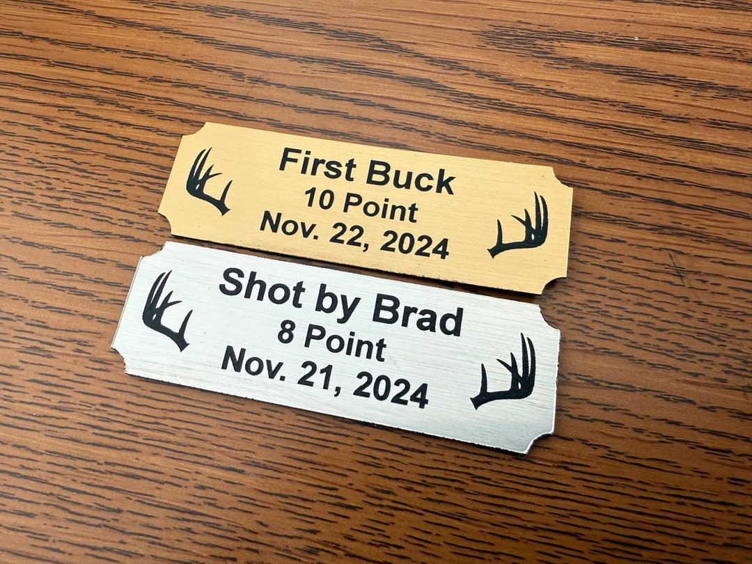 Custom Engraved Deer Buck Plaque: Trophy Mount Name Plate - Etsy