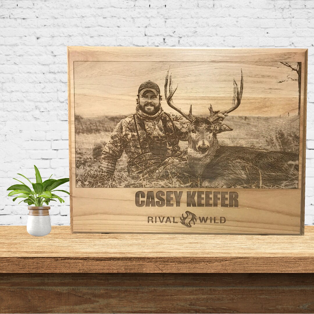 Personalized Laser Engraved Hunting Photo on Red Alder Wood Plaque - Etsy