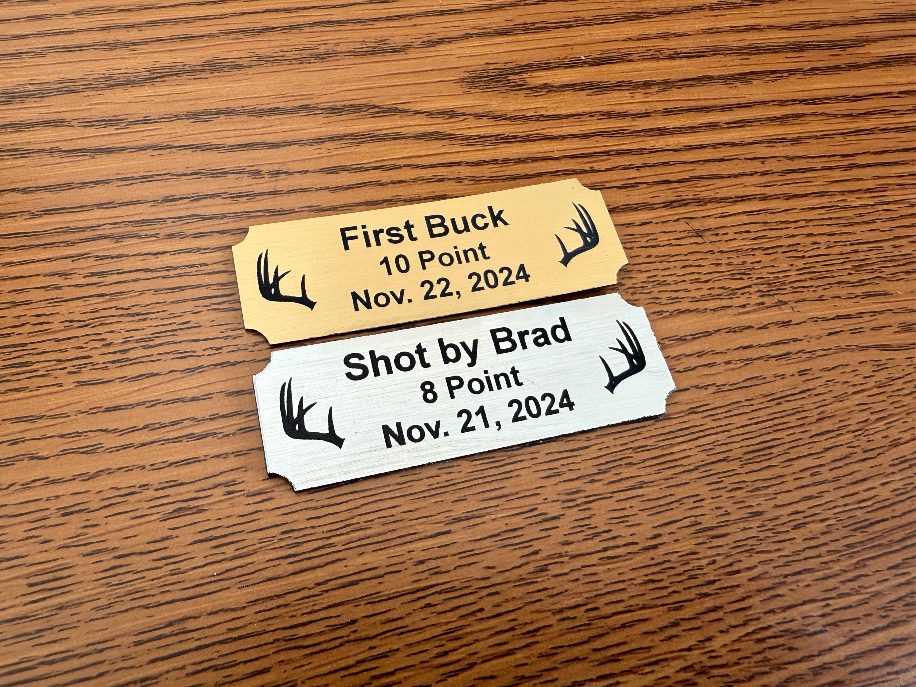 Custom Engraved Deer Buck Plaque: Trophy Mount Name Plate - Etsy