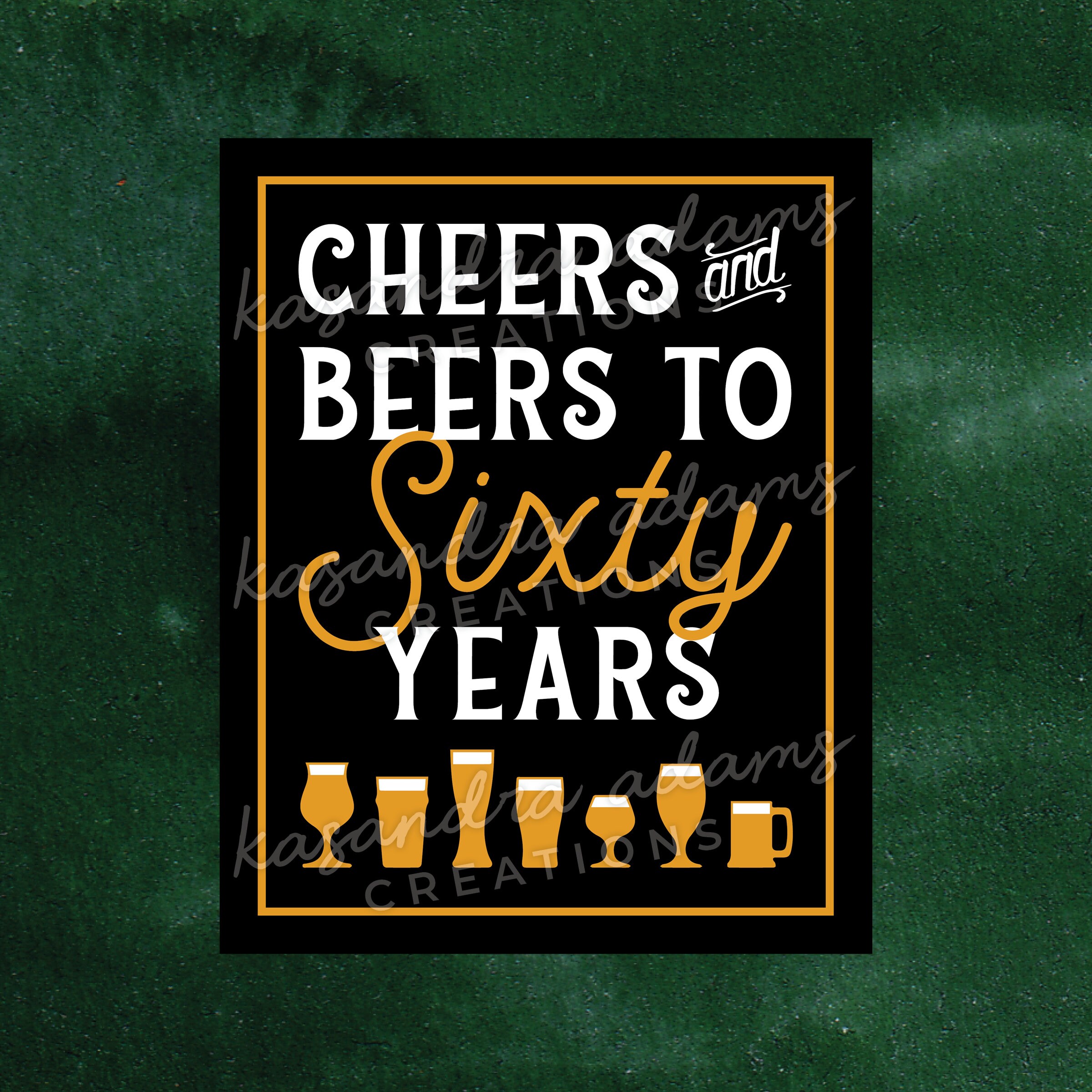 Beer Themed Celebration - 8"x10" Automated Download PDF Signs - Etsy
