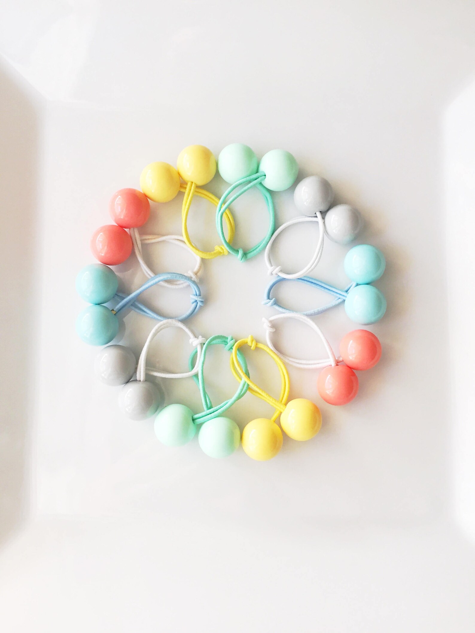 Pair of Large Hair Bobbles / Ball Hair Ties / Ponytail Holders - Etsy