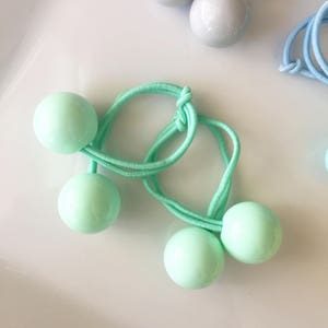 Pair of Large Hair Bobbles / Ball Hair Ties / Ponytail Holders - Etsy