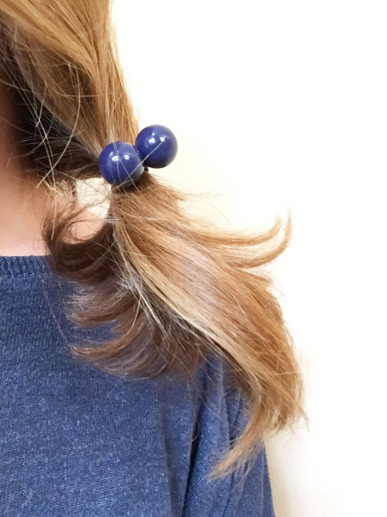 Pair Of Large Hair Bobbles / Ball Hair Ties / Ponytail Holders | Etsy