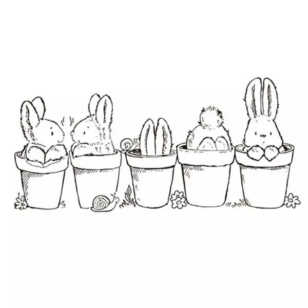 Easter Bunny Stamp - Etsy