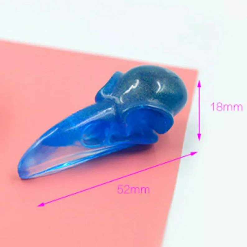 Raven Skull Mould 3d Raven Crow Skull Skeleton Head Resin | Etsy