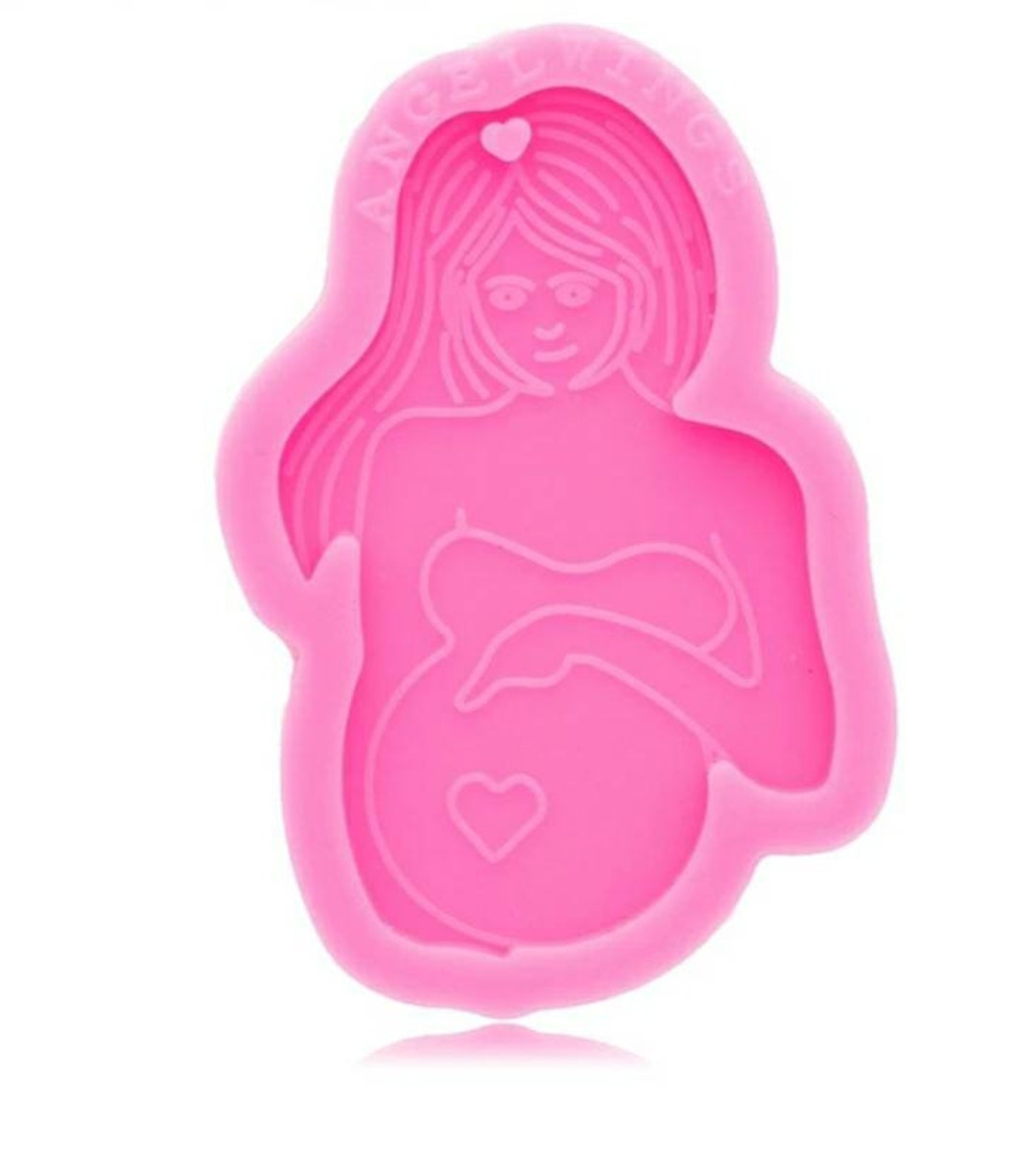 Mother Resin Mould, Pregnant Lady Mould for Epoxy Resin as Keychain ...