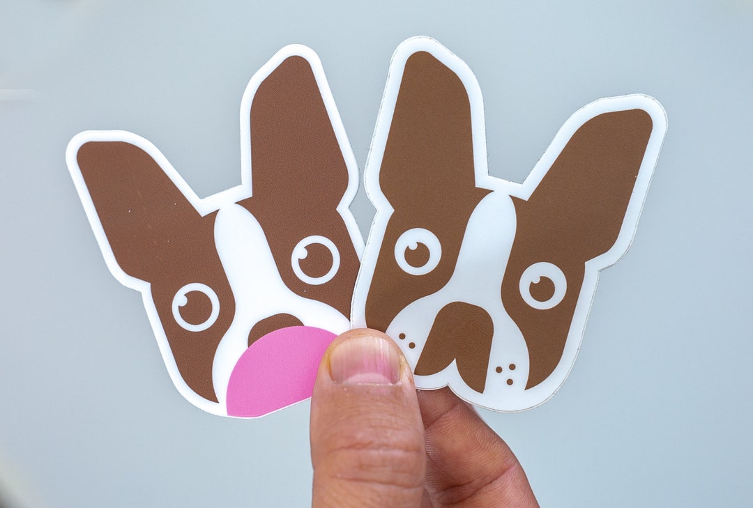 Boston Terrier 3" Sticker Pack (brown) - Etsy