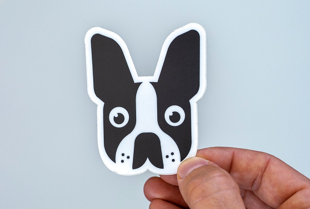 Boston Terrier 3" Sticker (black) - Etsy