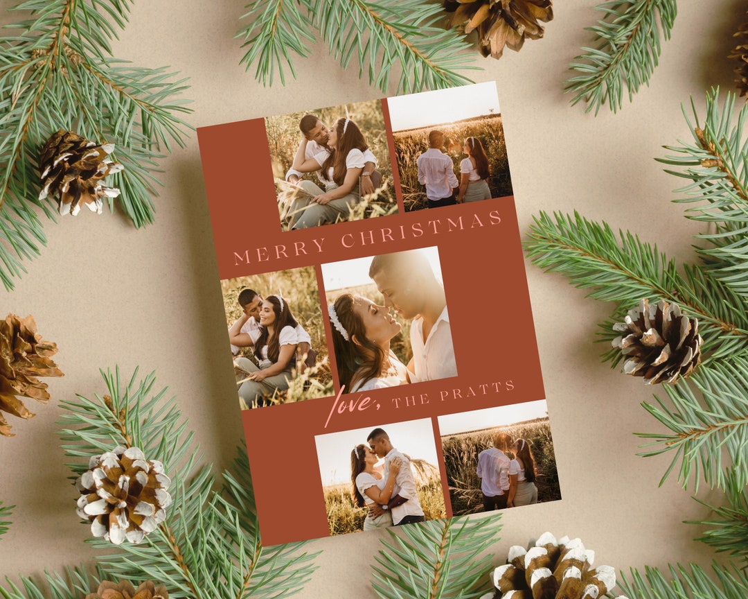 Fun Christmas Card, Multi Photo Christmas Card Template, Family Photo ...