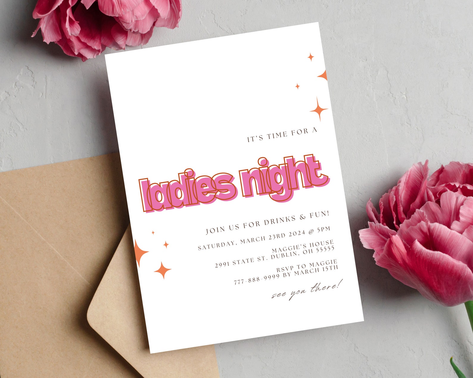 Ladies Night Invite, Galentines Invitation, Girls Night Invite ...